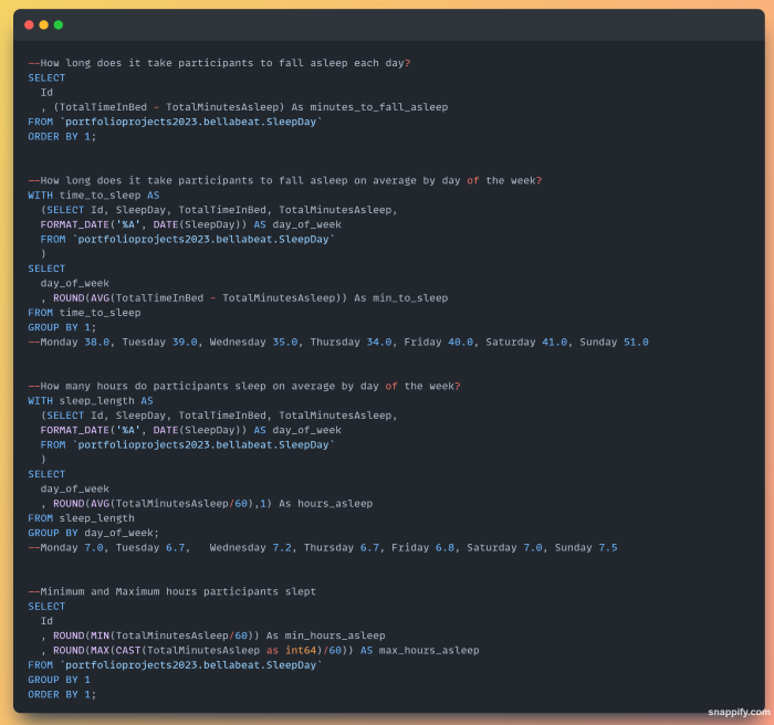Bellabeat Project in SQL & Tableau